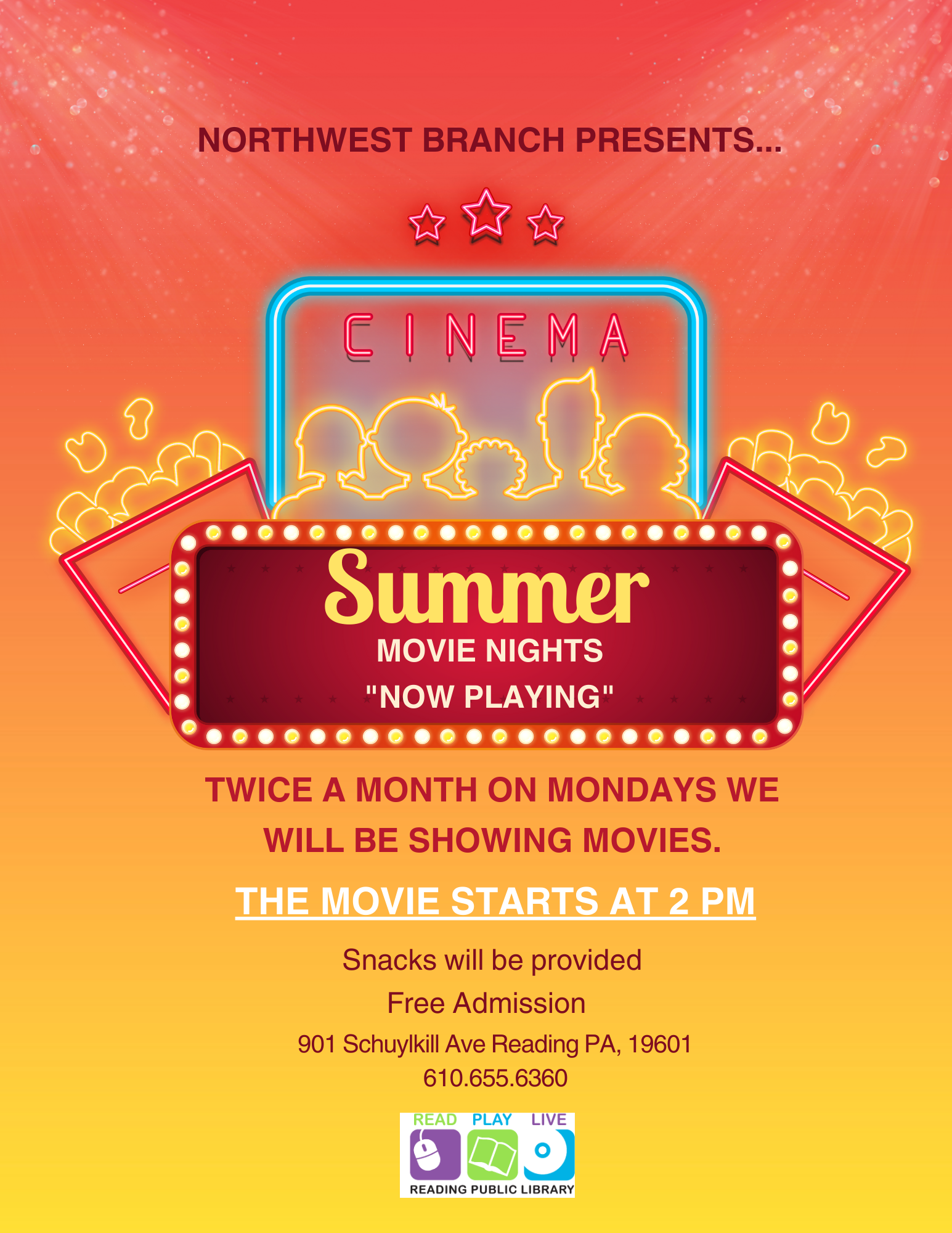 Now Playing – Movie Night - Reading Public Library