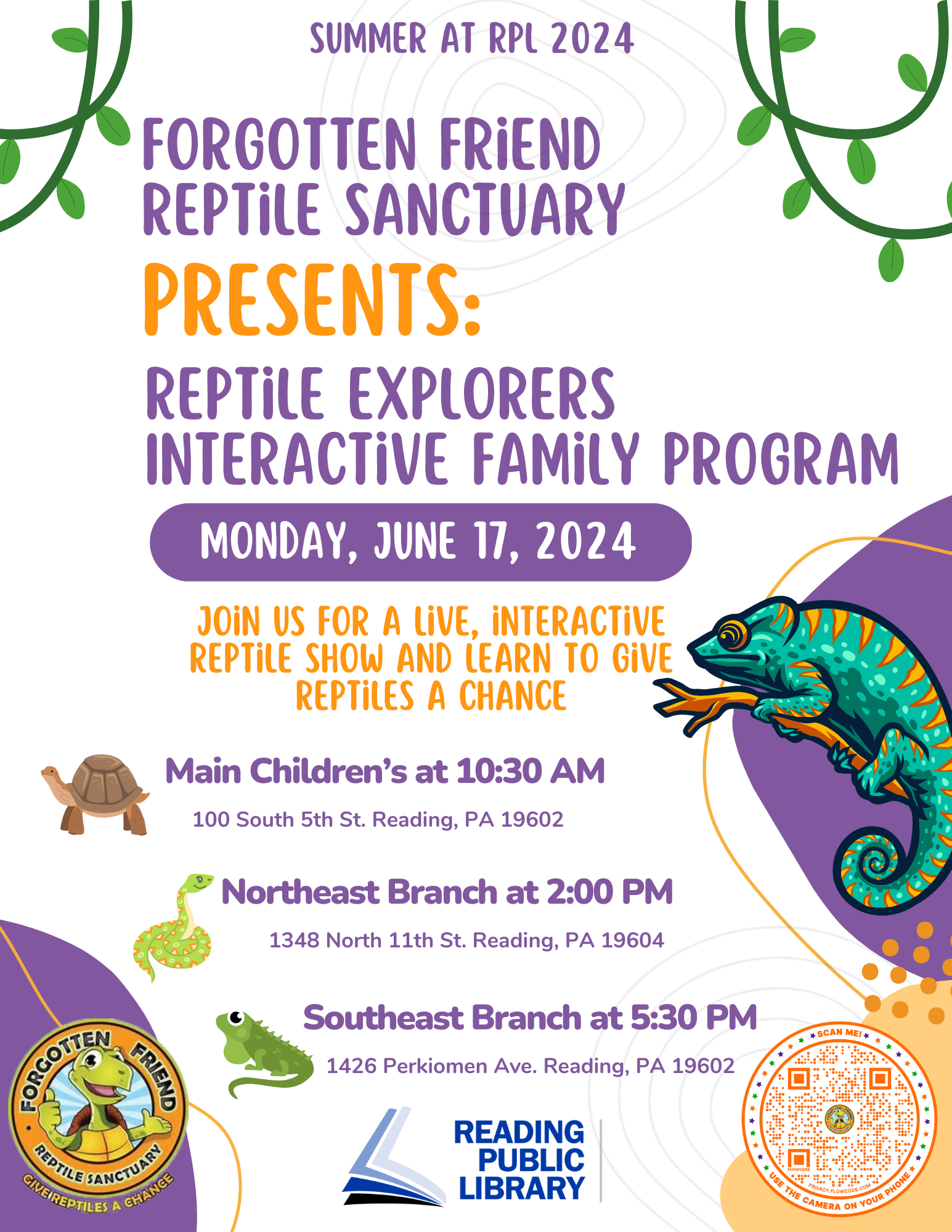 Forgotten Friend Reptile Show - Reading Public Library