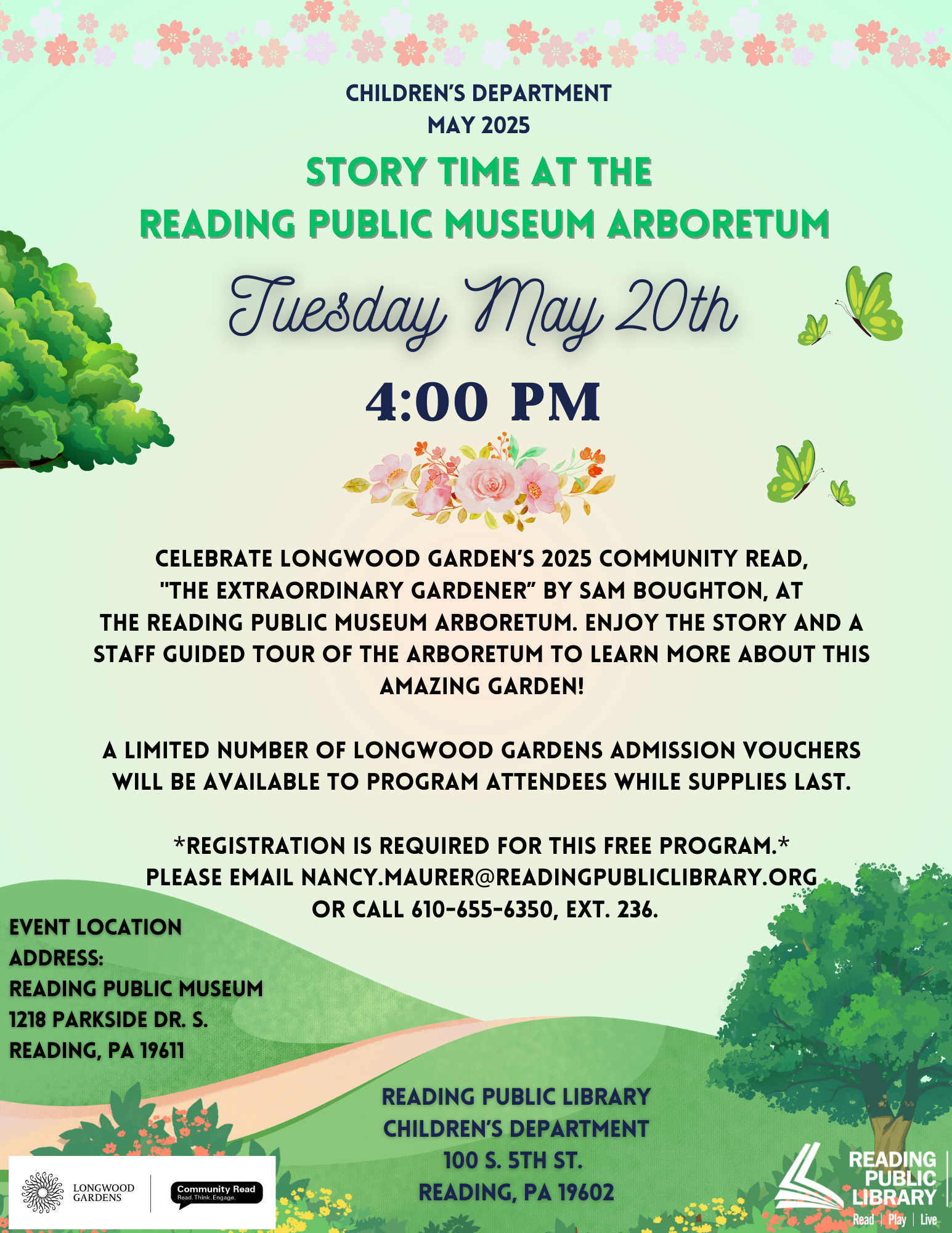 MC Story Time at the Reading Museum Arboretum - Reading Public Library