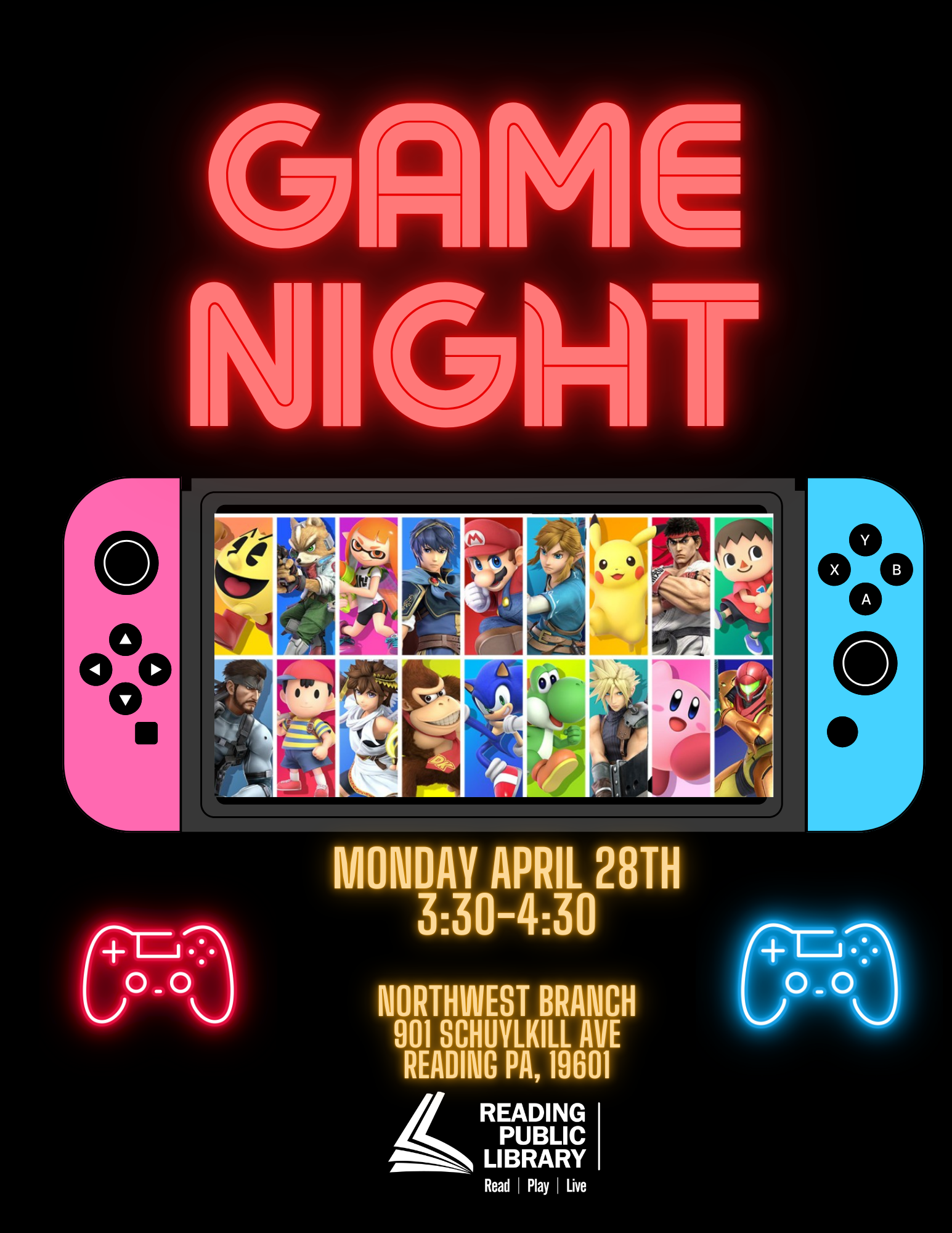 Game Night: Super Mario Smash Bros on the Switch! - Reading Public Library