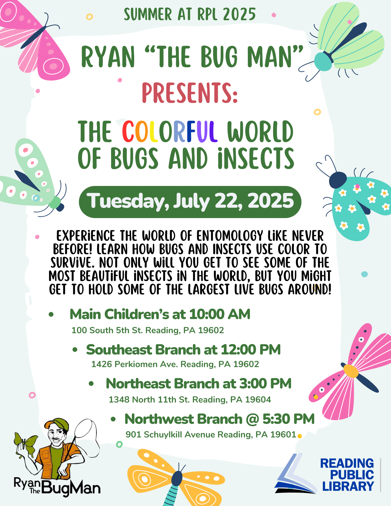 Ryan “The Bug Man” Presents The colorful world of bugs and insects ...