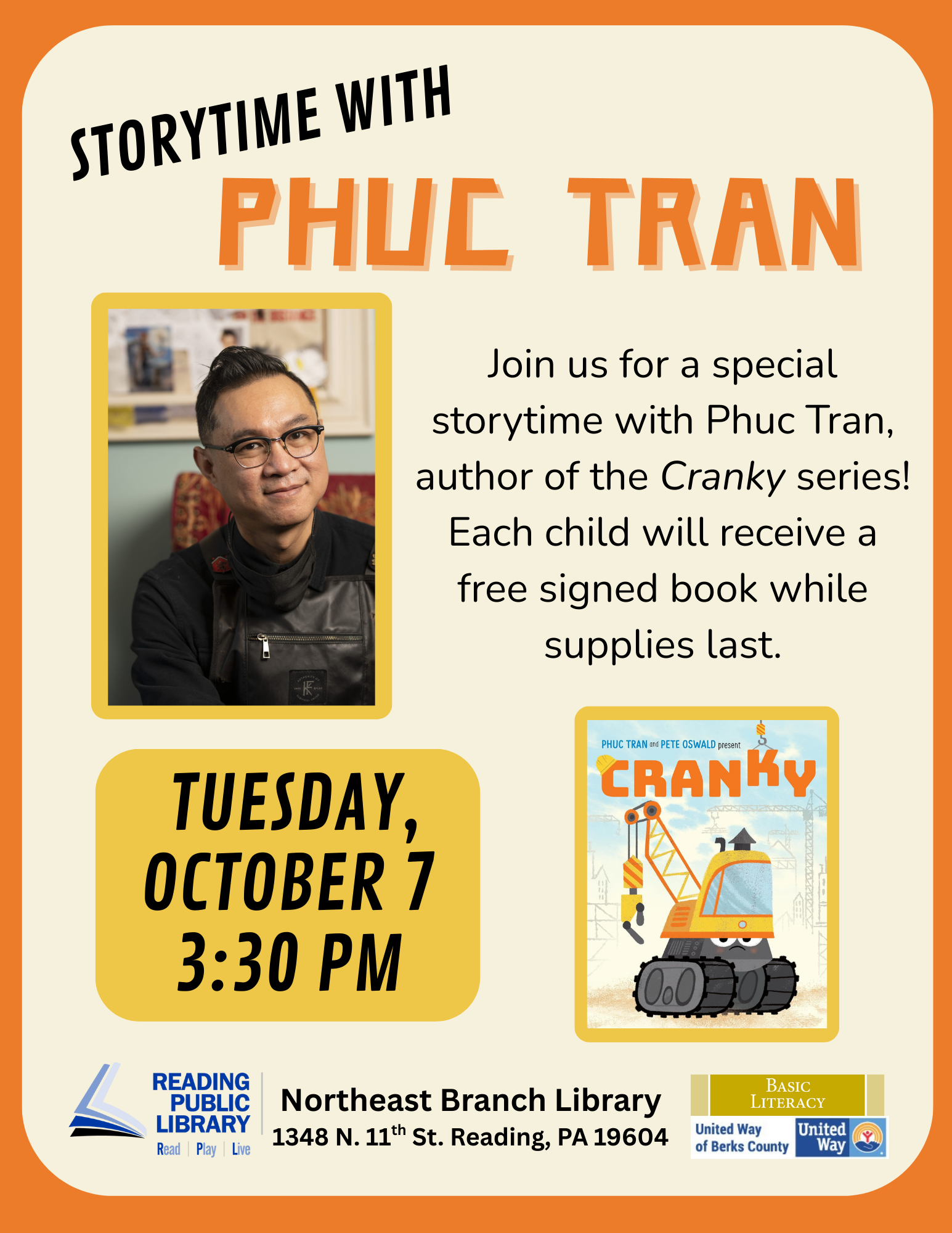 Storytime with Phuc Tran! - Reading Public Library