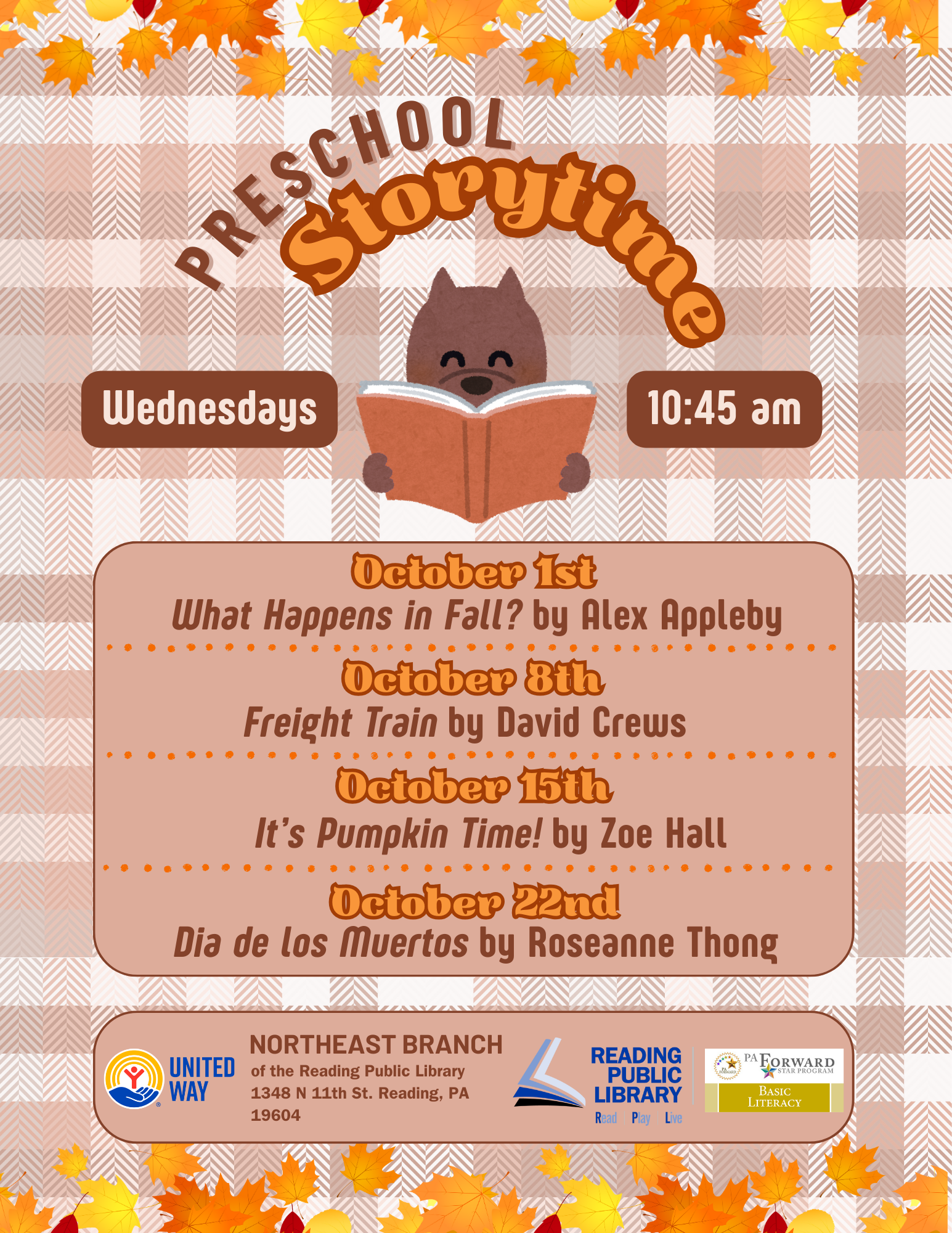 Pre-K Storytime - Reading Public Library