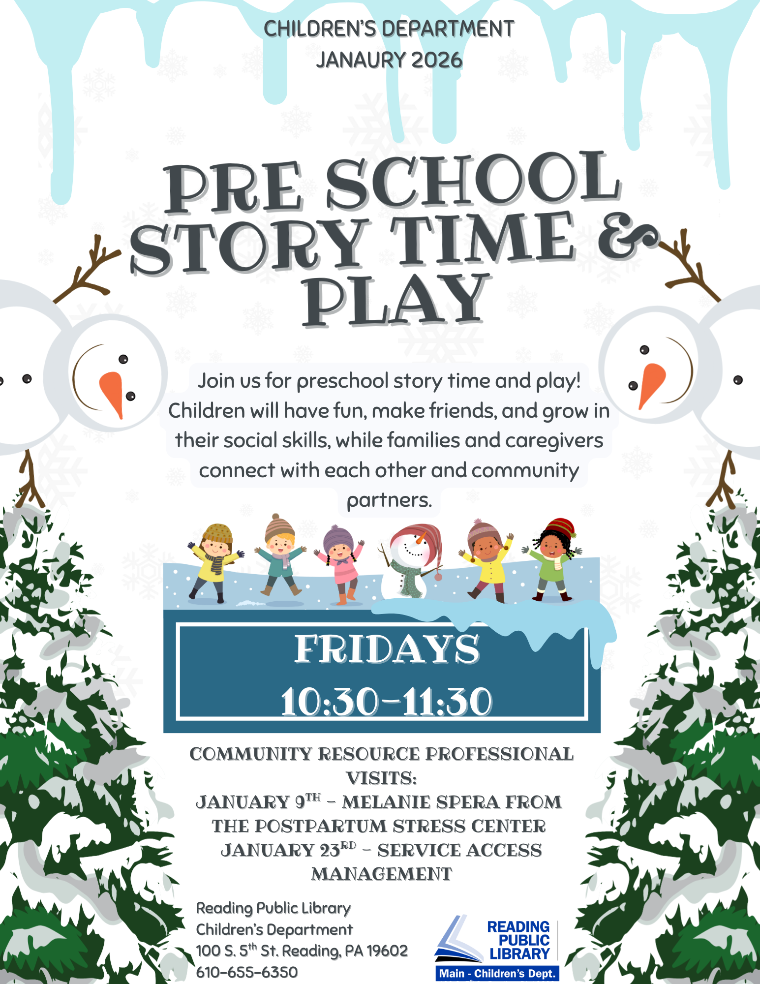 Pre School Play & Story Time - Reading Public Library