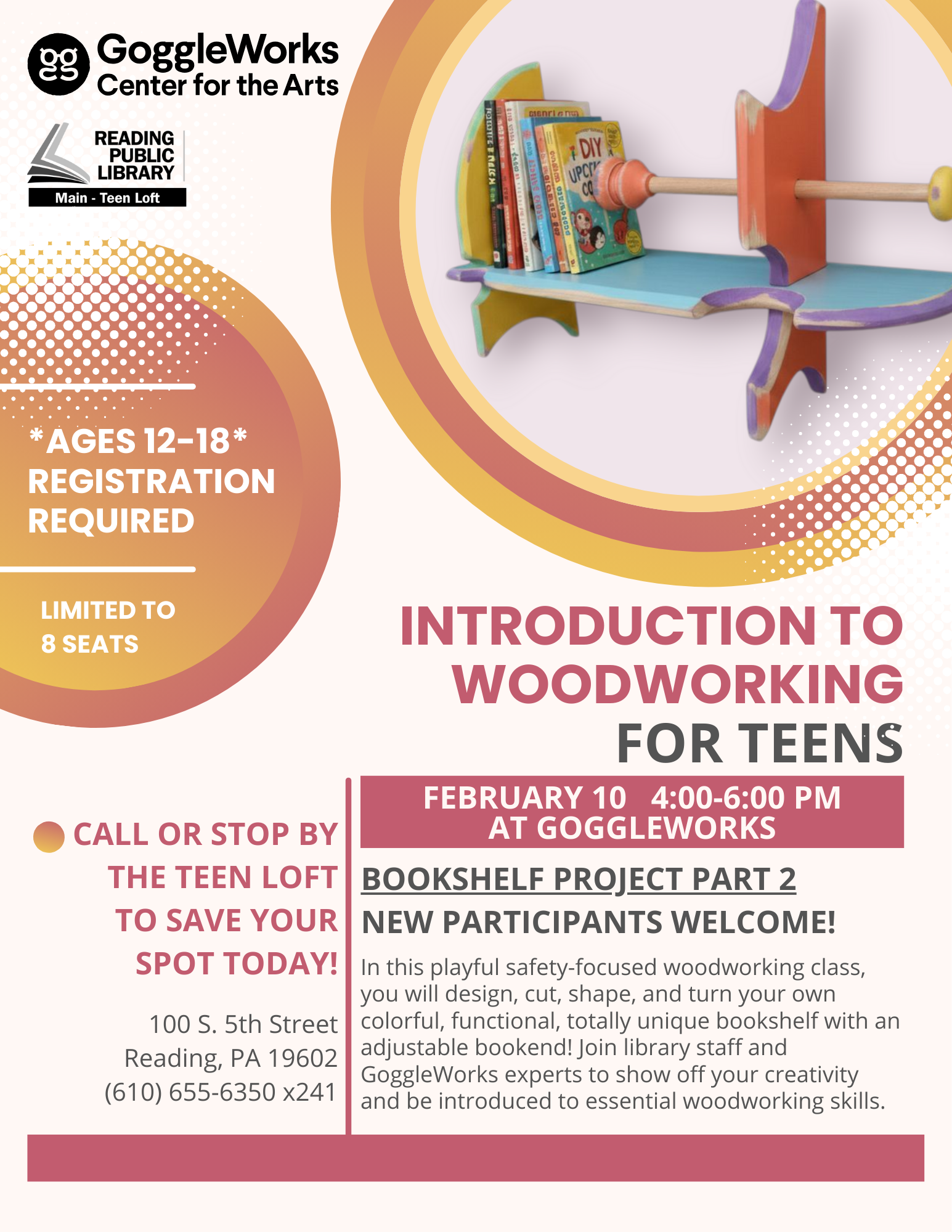 Introduction to Woodworking at GoggleWorks - Reading Public Library